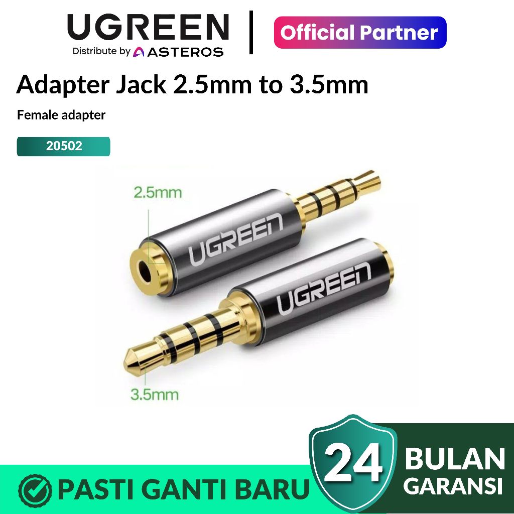 Jual Kabel Audio Jack 3.5mm To 6.35mm/6.5mm & 2.5mm Male/Female Adapter 20501 20502 | Shopee ...