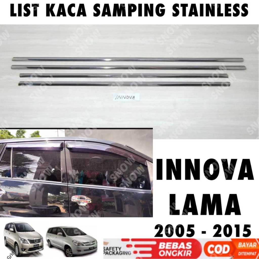 Jual List Kaca Samping Innova Lama Old 2005 2008 2010 2012 2014 2015 ...