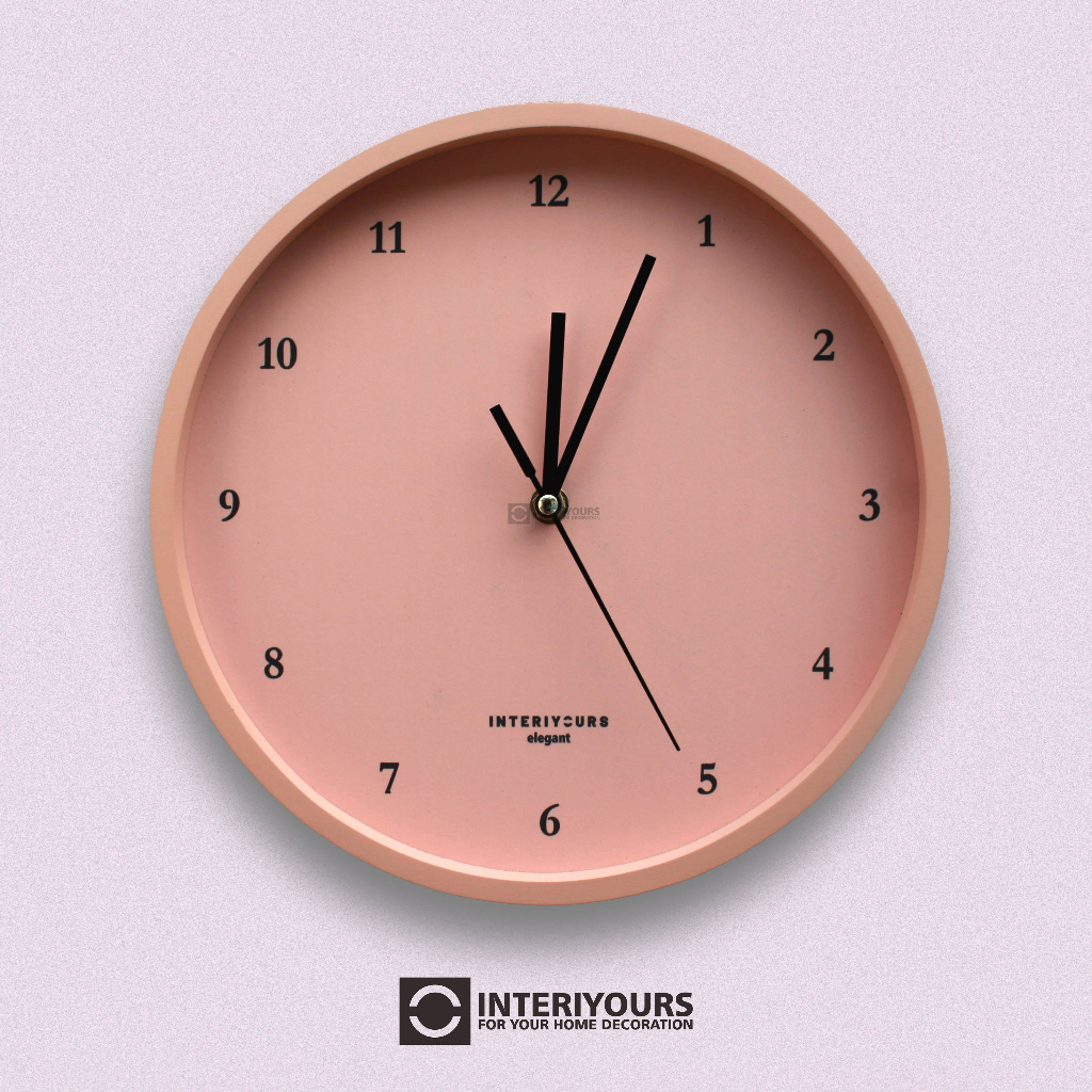 Jual Jam Dinding Lucu Warna Pink Silent Movement | Shopee Indonesia