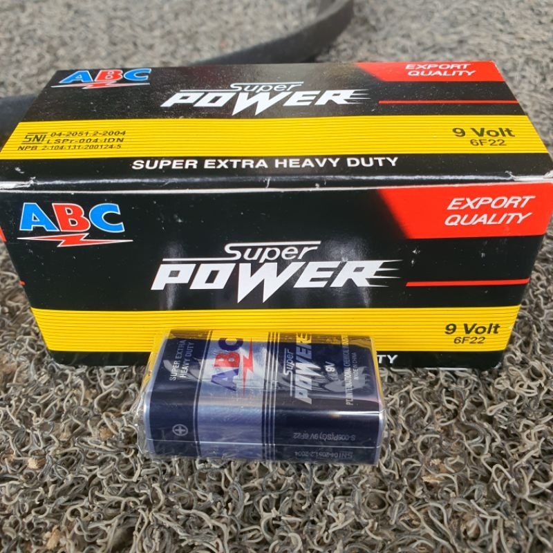 Jual BATU BATERAI BATTERY ABC 9V KOTAK SUPER POWER | Shopee Indonesia