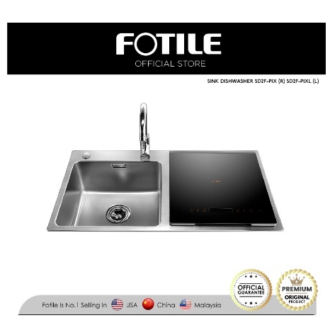Jual Fotile Sink 3 in 1 with Dishwasher and Purifier Dilengkapi Anti Karat Food Grade 304 ...