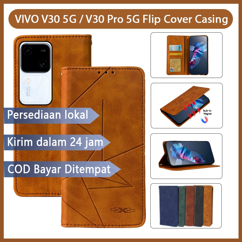 Jual VIVO V30 5G / V30 Pro 5G Flip Cover Casing magnet terbaru/sarung hp dompet kulit/leather ...