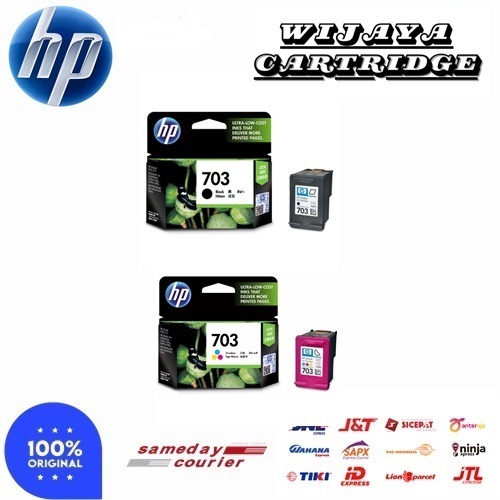 Jual TINTA HP 703 BLACK & COLOUR ORIGINAL SET | Shopee Indonesia
