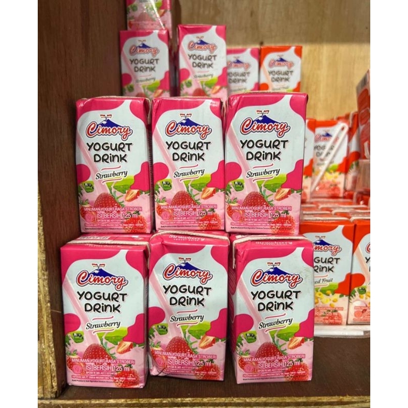Jual Cimory Yogurt Drink Strawberry 125ml | Shopee Indonesia