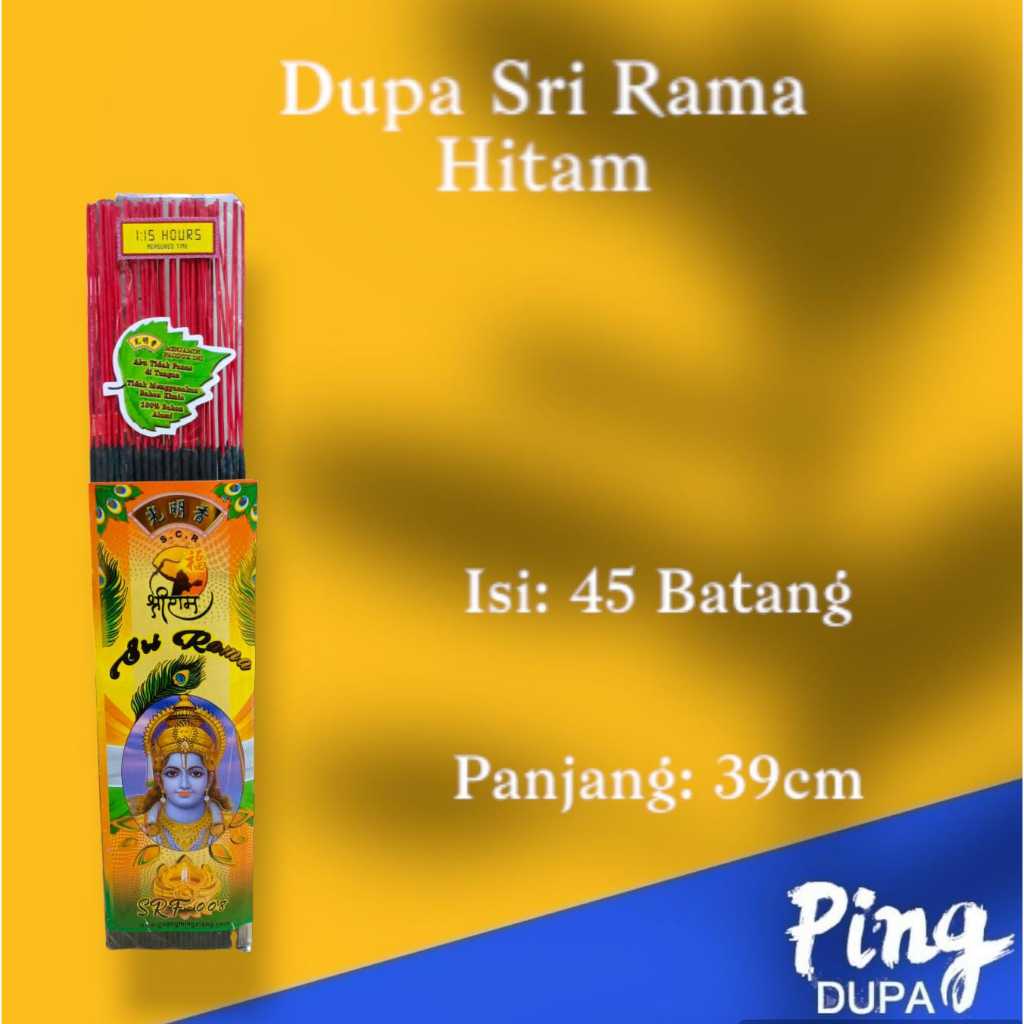Jual Dupa Hio Legendaris Sri Rama Warna Hitam Isi 45 Batang | Shopee ...