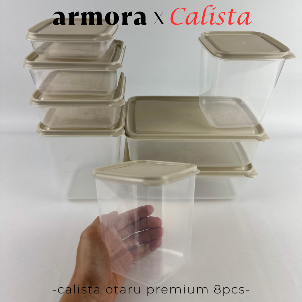 Jual TOPLES PLASTIK BENING CALISTA OTARU PREMIUM TRANSPARANT KULKAS 8PCS WADAH KOTAK PENYIMPANAN ...