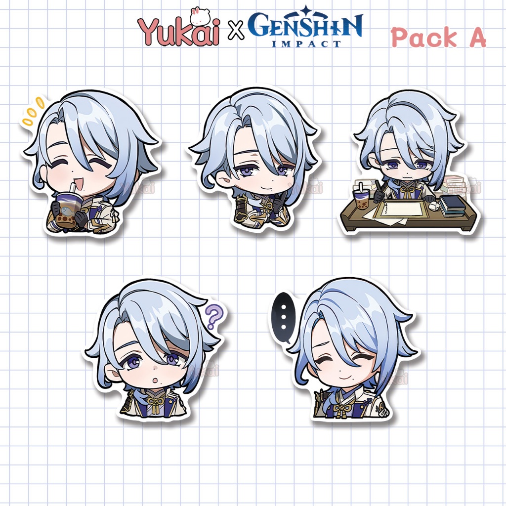 Jual Stiker Pack Ayato Genshin Impact Premium, Sticker Anime Waterproof ...