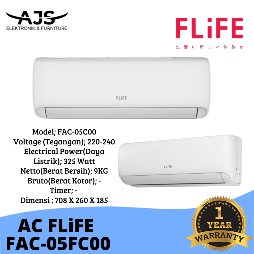 Jual Ac Flife Split 1/2 PK FAC-05FC00 Low Watt Series | Shopee Indonesia