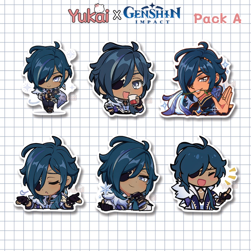 Jual Stiker Pack Kaeya Genshin Impact Premium, Sticker Anime Waterproof ...