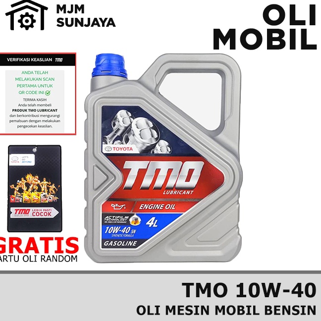 Jual Spesial Oli Mesin TMO SAE 1W4 4 Liter Bensin TOYOTA SCAN BARCODE ...