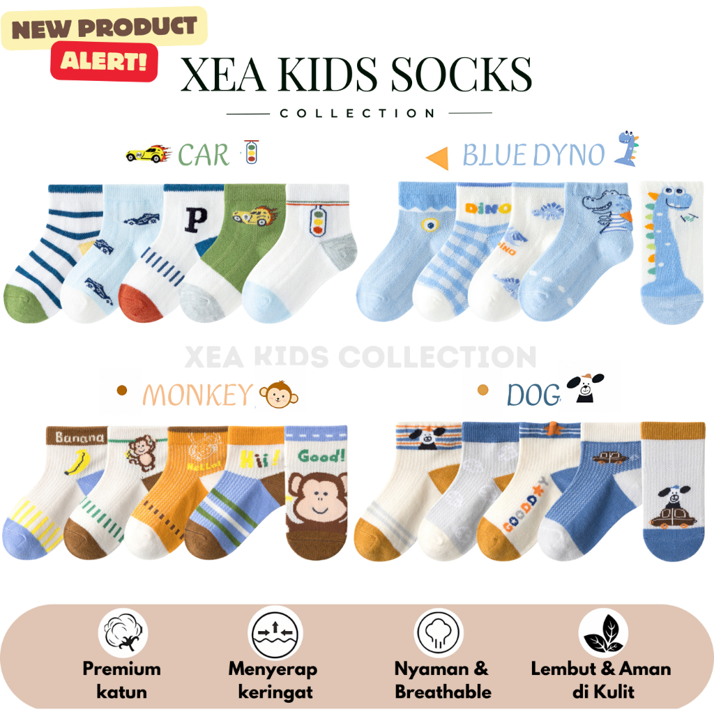 Jual SET Kaos kaki 5 in 1 Kaos kaki anak cowo anak laki-laki usia 0 ...