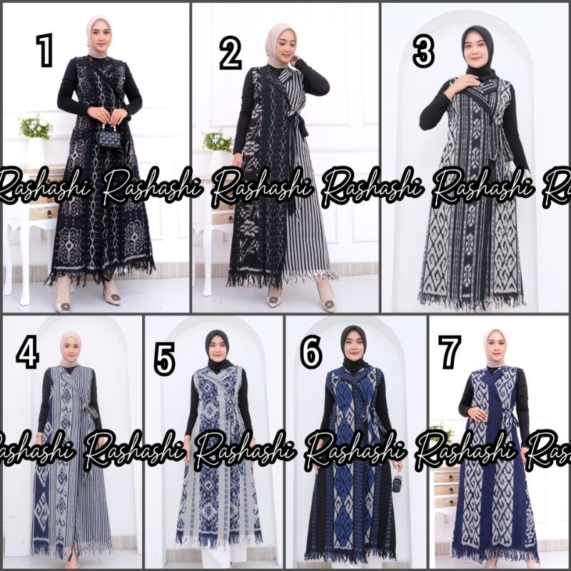 Jual CLARISSA# Long outer Tenun troso cantik Modis Kardigan tenun ...