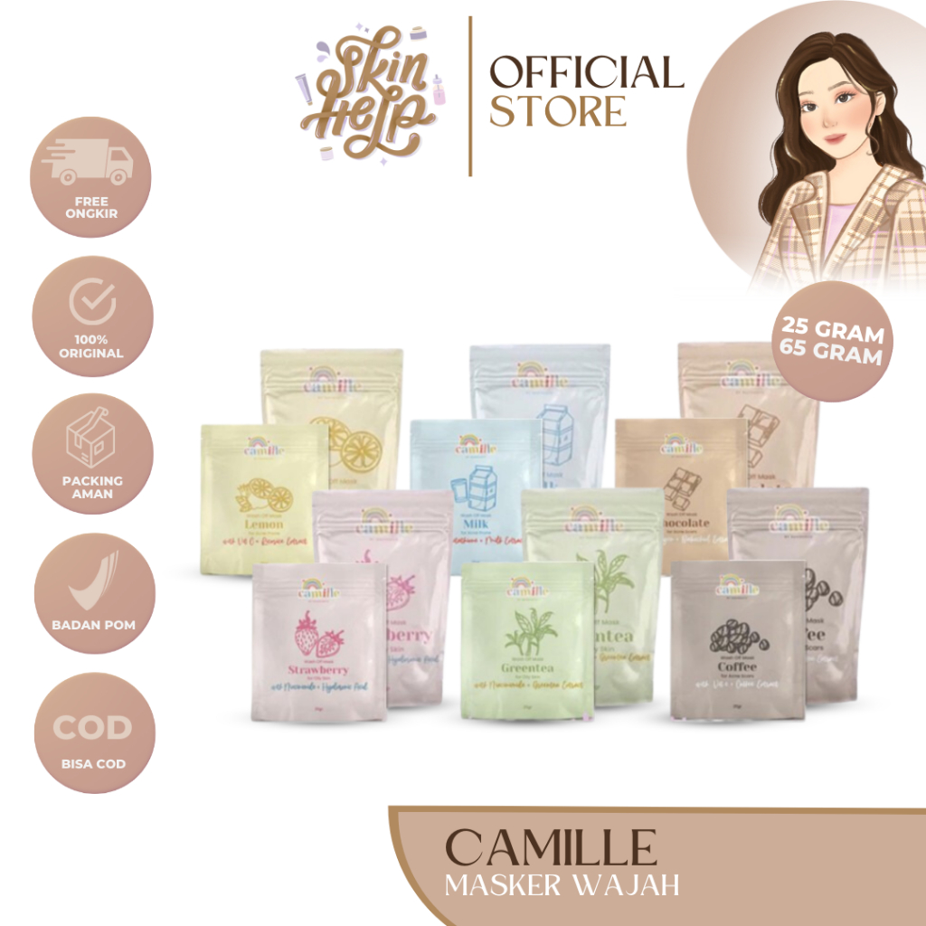 Jual READY SIAP KIRIM!!! CAMILLE Wash Off Mask 25gr/65gr masker wajah ...