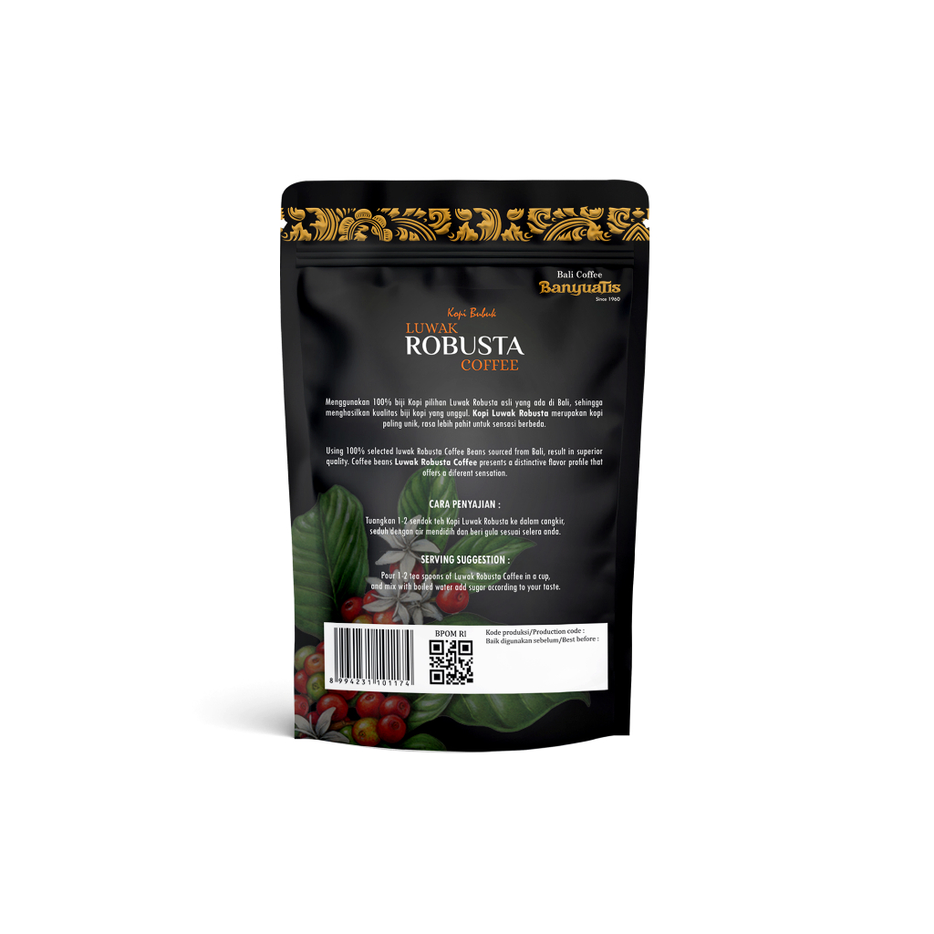 Jual Kopi Banyuatis Luwak Robusta Powder 100 gram Pure Luwak Coffee ...