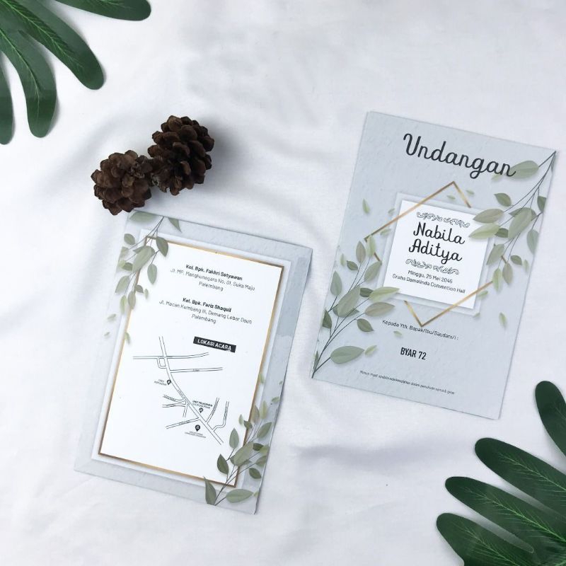 Jual (50 PCS) Undangan Pernikahan| Khitanan | Sudah Termasuk Text ...