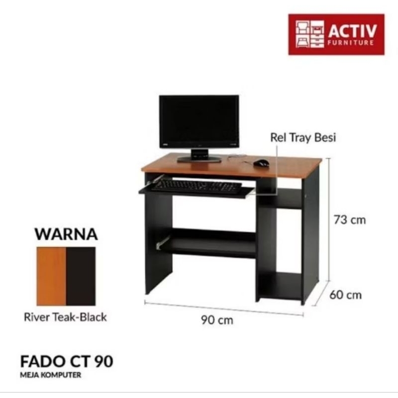 Jual meja komputer meja laptop meja tulis 90 cm meja kantor meja ...