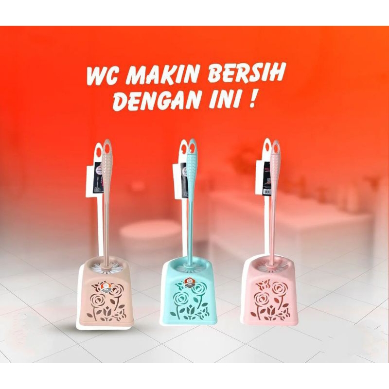 Jual Sikat wc Hommy tempat/ Sikat kloset dengan tempat/ Sikat plastik ...