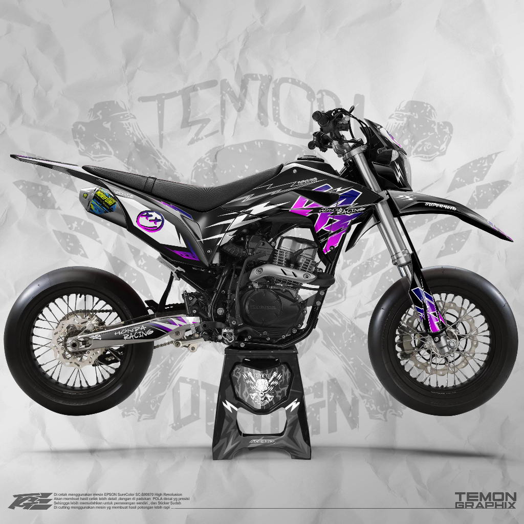 Jual DECAL STICKER HONDA CRF 150 L / DEKAL STIKER CRF 150 L SUPERMOTO ...
