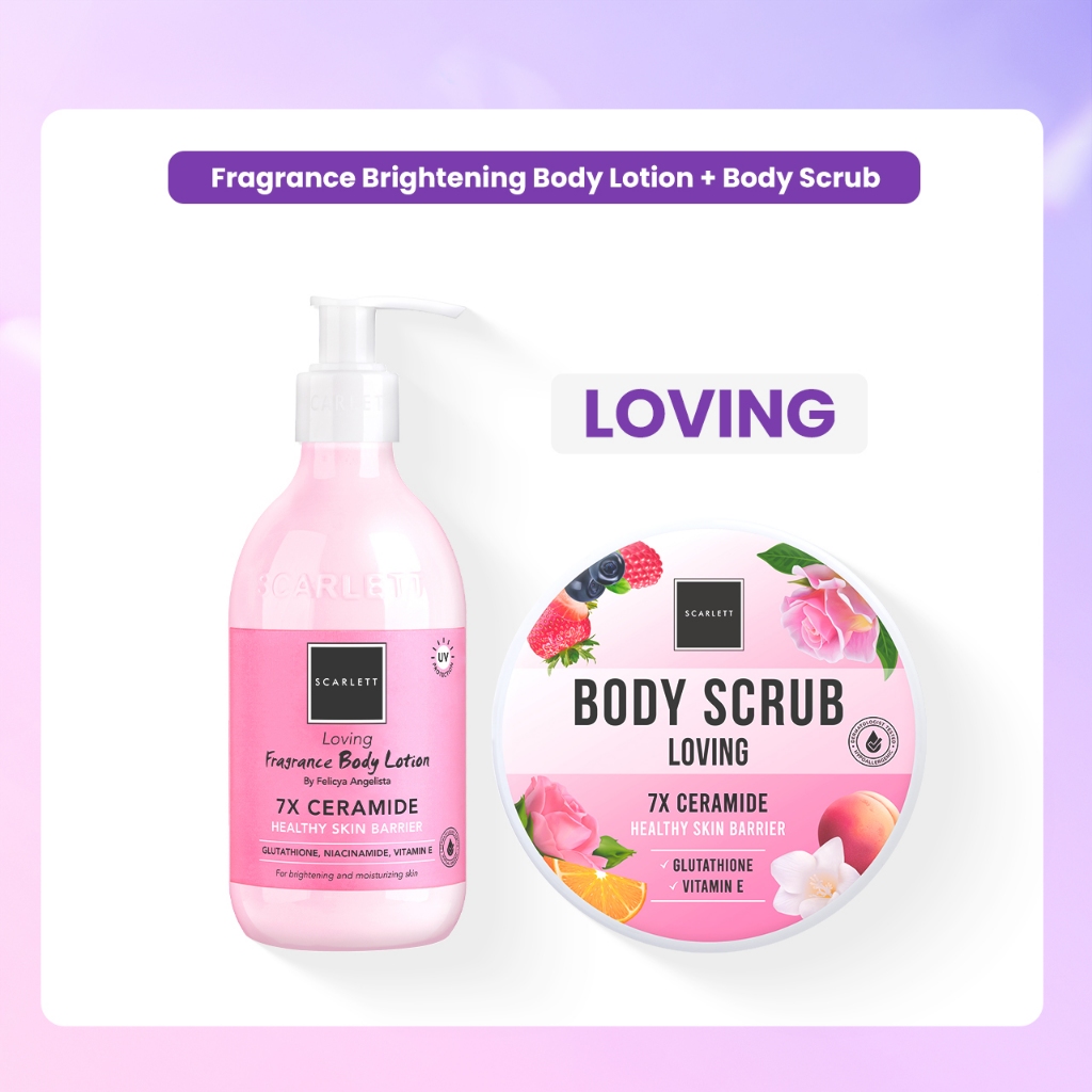 Jual Scarlett Whitening Bundle Body Lotion + Body Scrub ( Jolly ...