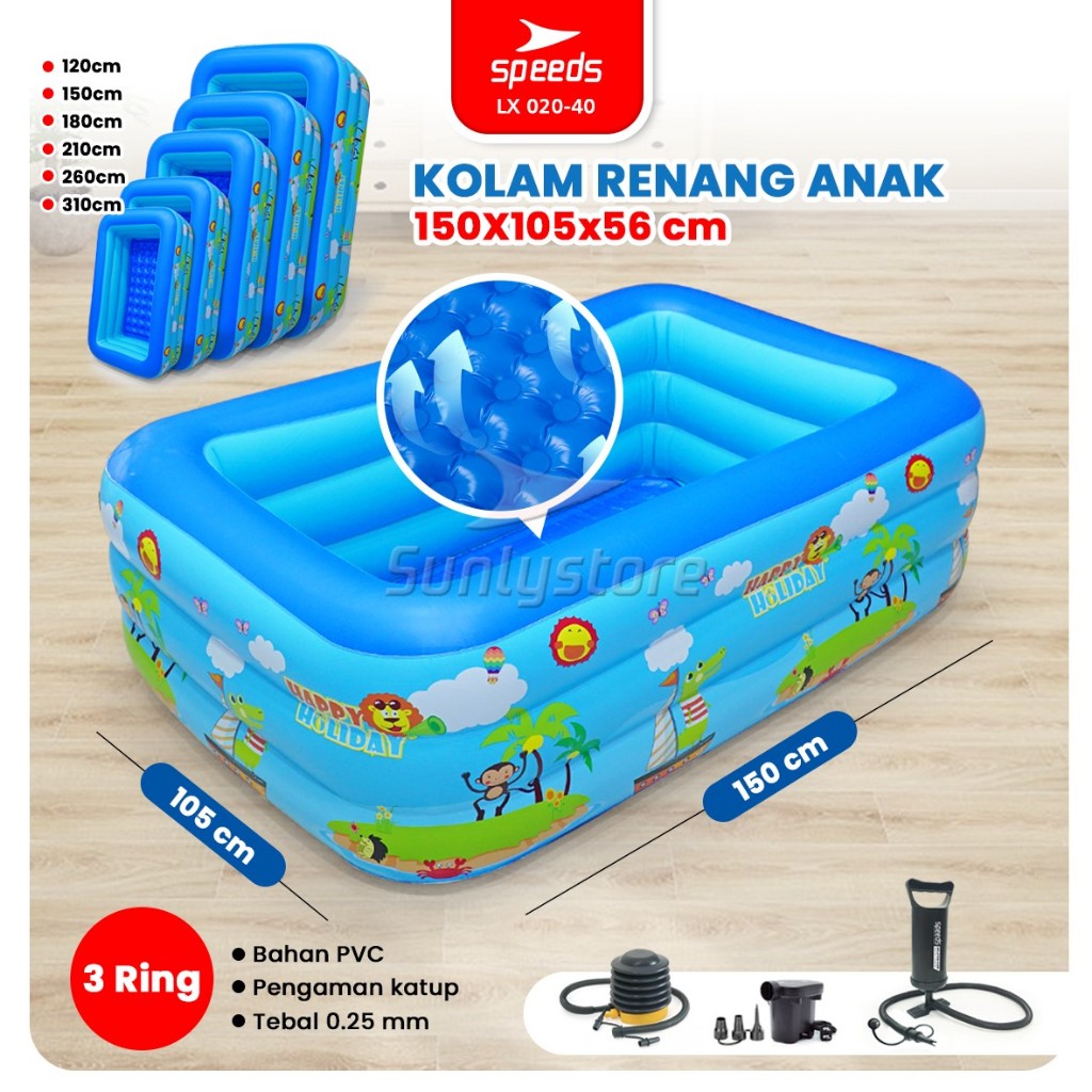 Jual SPEEDS Kolam Renang Balita 150x105x56cm Kolam Renang Tiup Bahan ...