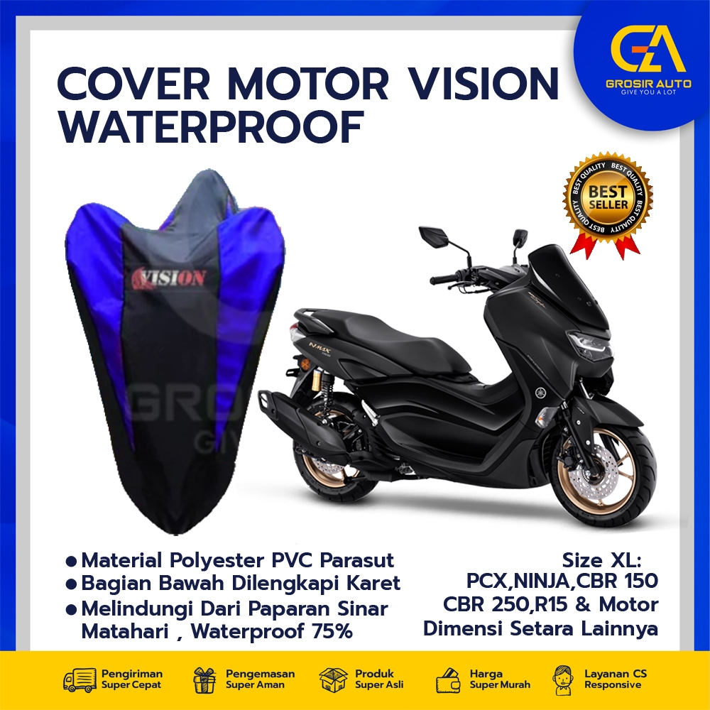 Jual Sarung Motor NMAX Waterproof Vision / Cover Selimut Penutup Sarung ...