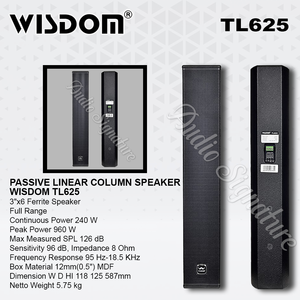 Jual Speaker Pasif Colum Column WISDOM TL625 | TL 625 Original Harga 1 ...