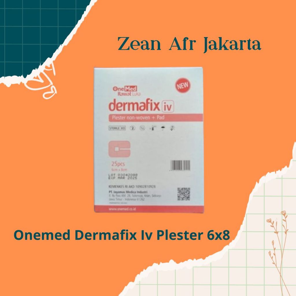 Jual Dermafix IV Plester 6 x 8 cm ONEMED IV Dressing Dermafix 6x8 cm ...