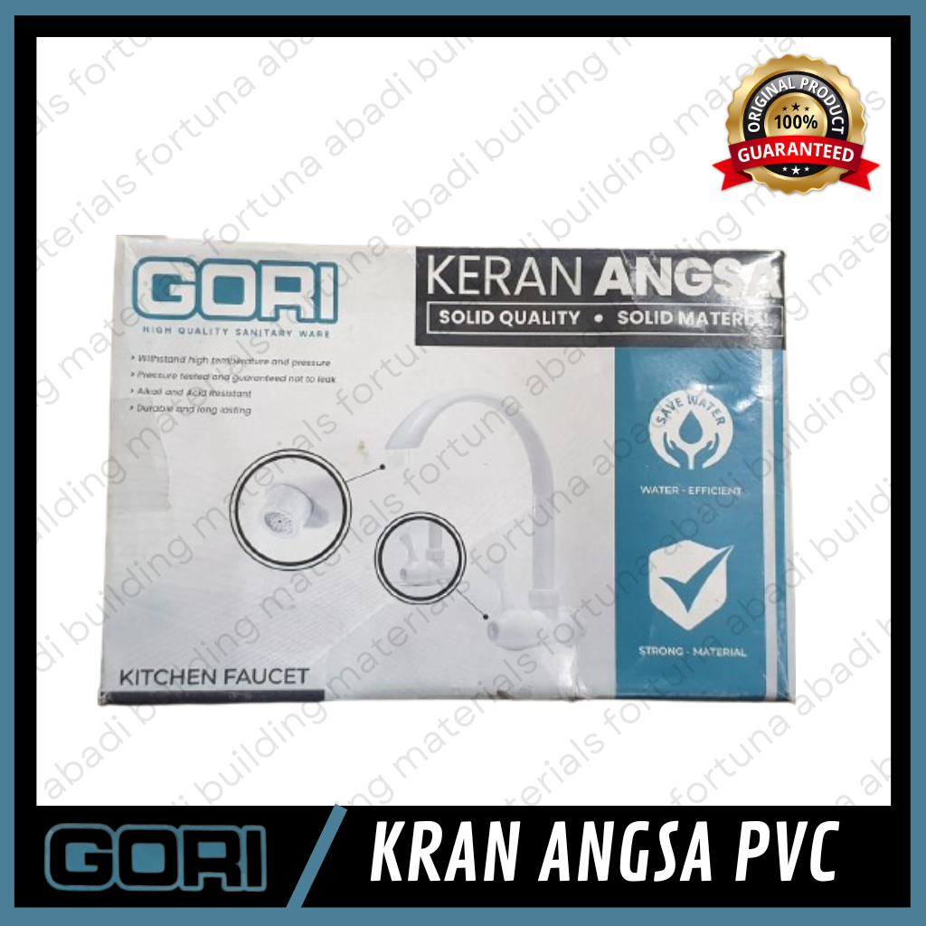 Jual Kran Angsa PVC Merk Gori Warna Putih Model Engkel Mahkota Kran ...