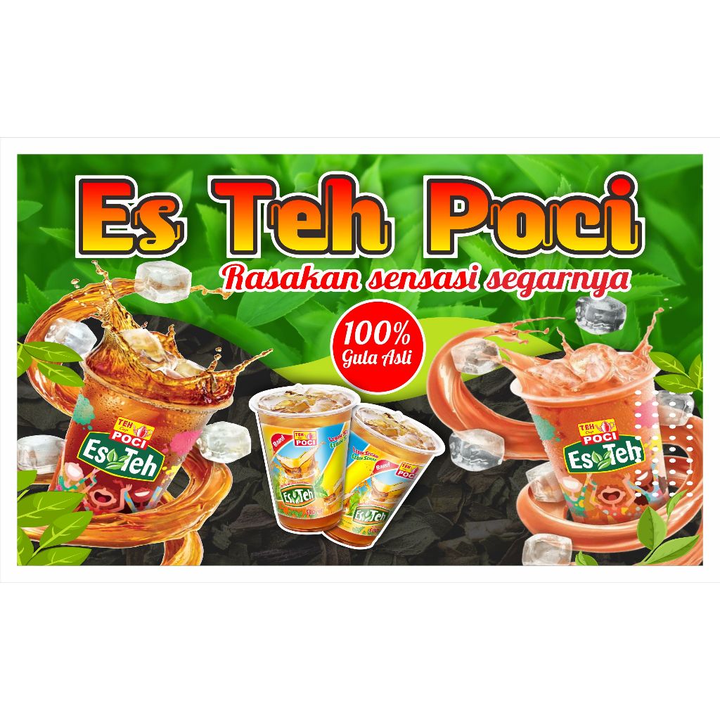 Jual Spanduk/Banner Es Teh Poci_100x60 | Shopee Indonesia