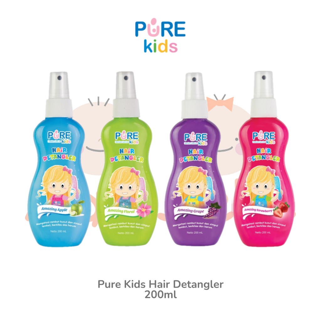 Jual Pure Kids Hair Detangler Spray Rambut Anak Anti Kusut 200ml ...