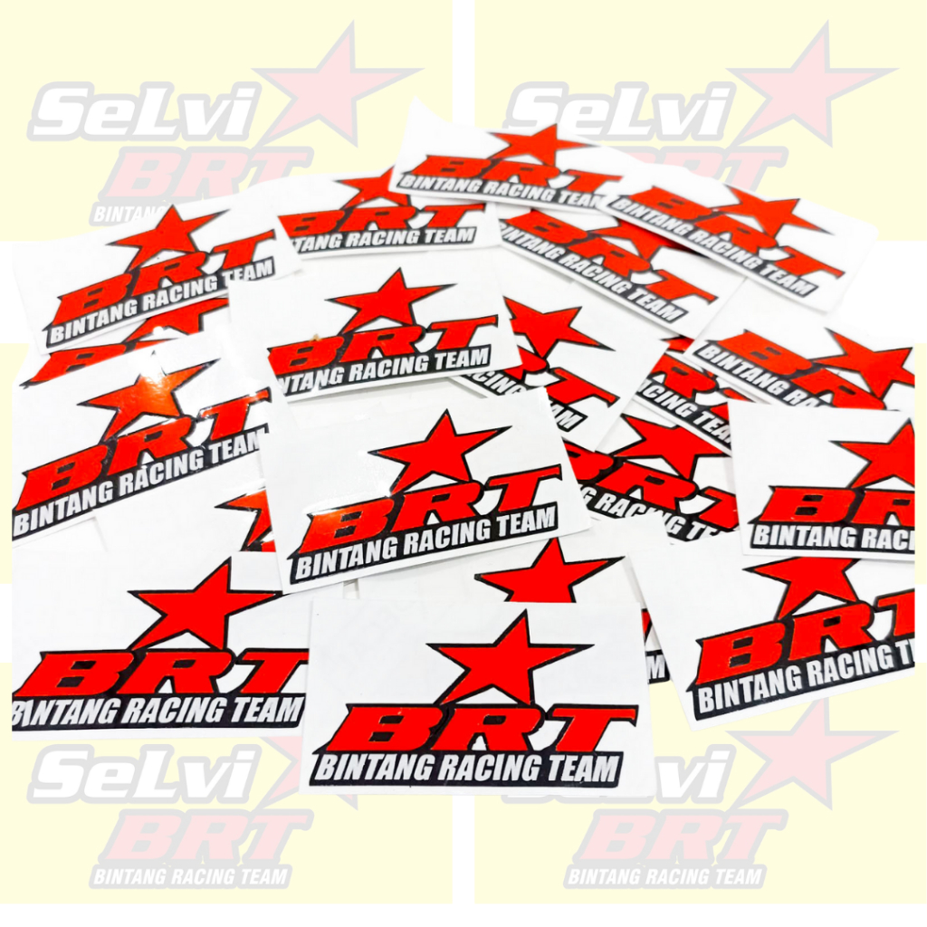 Jual STICKER STIKER BRT RACING ORIGINAL CUTTING TIMBUL BINTANG RACING ...