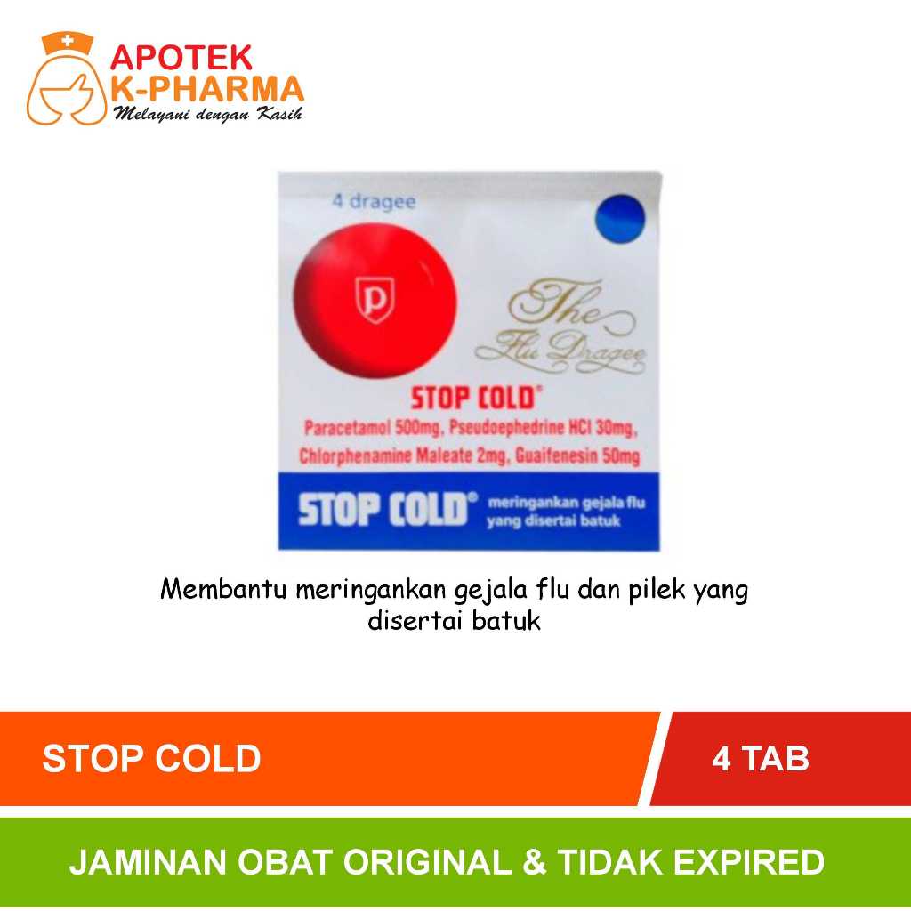 Jual Stop Cold Strip isi 4 Tablet Obat Original | Shopee Indonesia