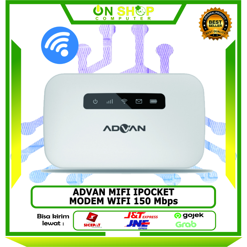 Jual Advan Modem MiFi iPocket 4G LTE Mobile Wifi 150 Mbps Bisa dibawa ...