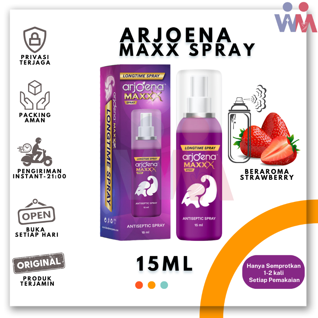 Jual Arjoena Maxxx Spray Longtime (Antiseptic & Delay Spray) - 15 mL ...