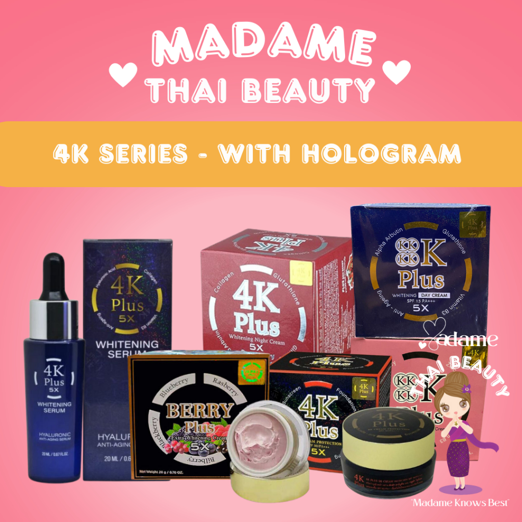 Jual [MTB] 4K PLUS WHITENING CREAM 5X | 4K PLUS GOJI BERRY | 4K PLUS BB ...