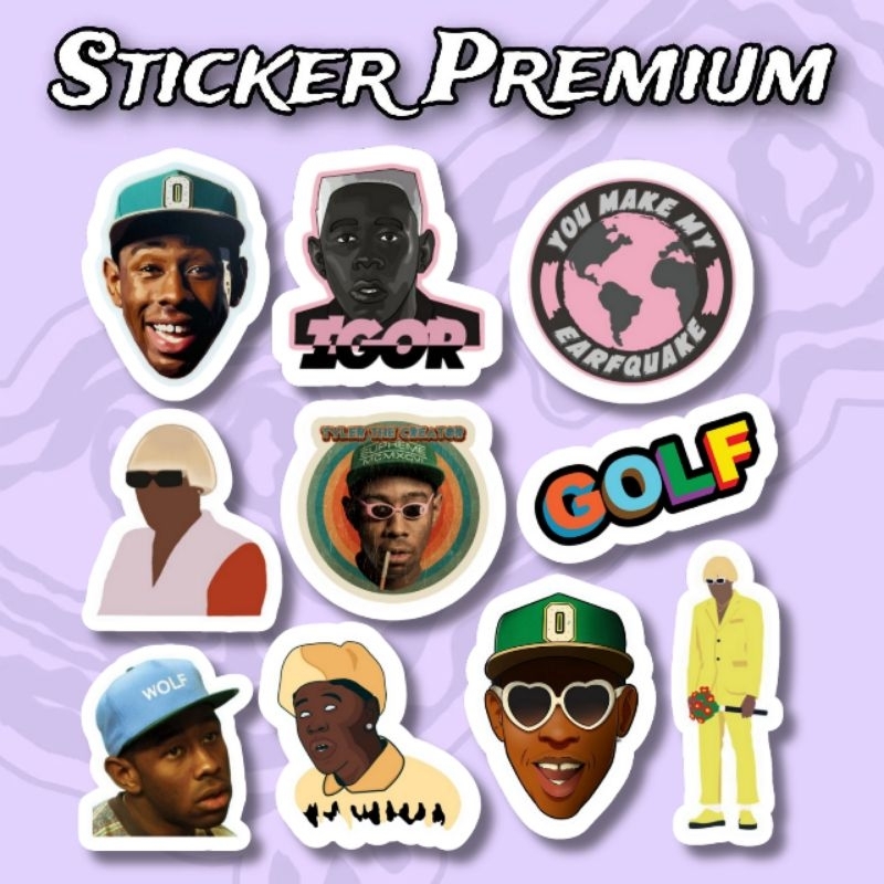 Jual Sticker Tyler The Creator Pack isi 10 Pcs Waterproof | Shopee ...
