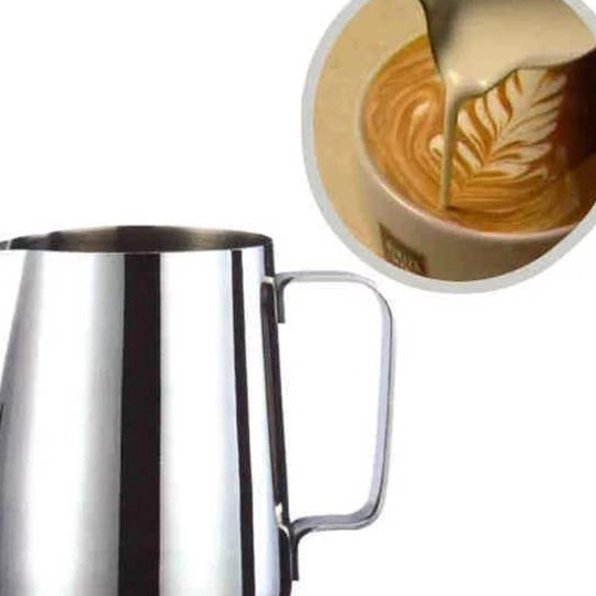 Jual Hot Milk jug stainless 35ml 6ml 1Liter latte art milk frother ...