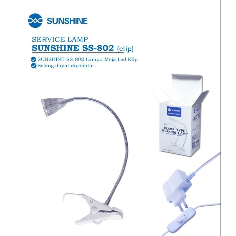 Jual LAMPU SERVICE LED SUNSHINE SS-802 & CLAM 60 LED MODEL JEPIT / CLIP ...