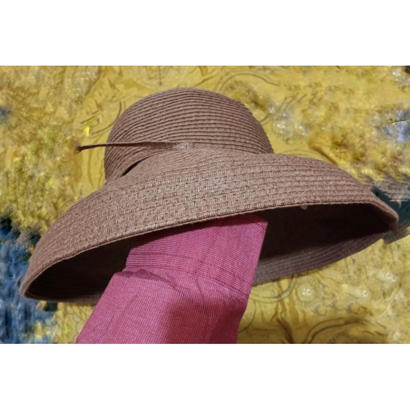 Jual topi bucket hat sun tenun Perancis terinspirasi dari asia tenggara ...