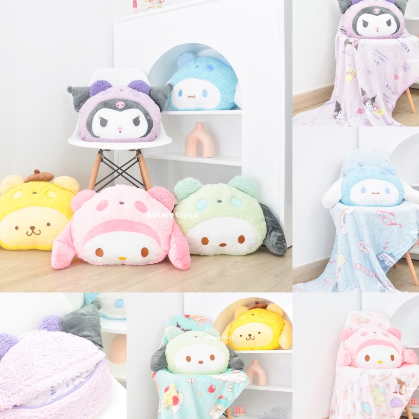 Jual Cepat Bantal Selimut BALMUT Kawaii Costume Sanrio Boneka Selimut Karakter Cinnamoroll My ...