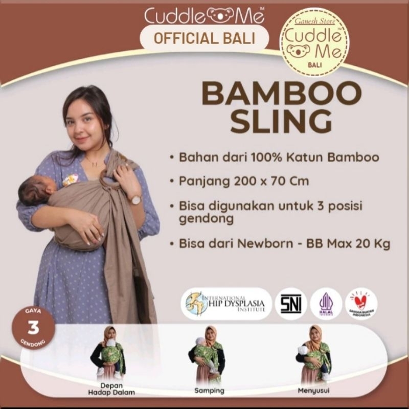 Jual Ring Sling Bamboo Cuddle Me Gendongan Bayi Ringan Multifungsi ...