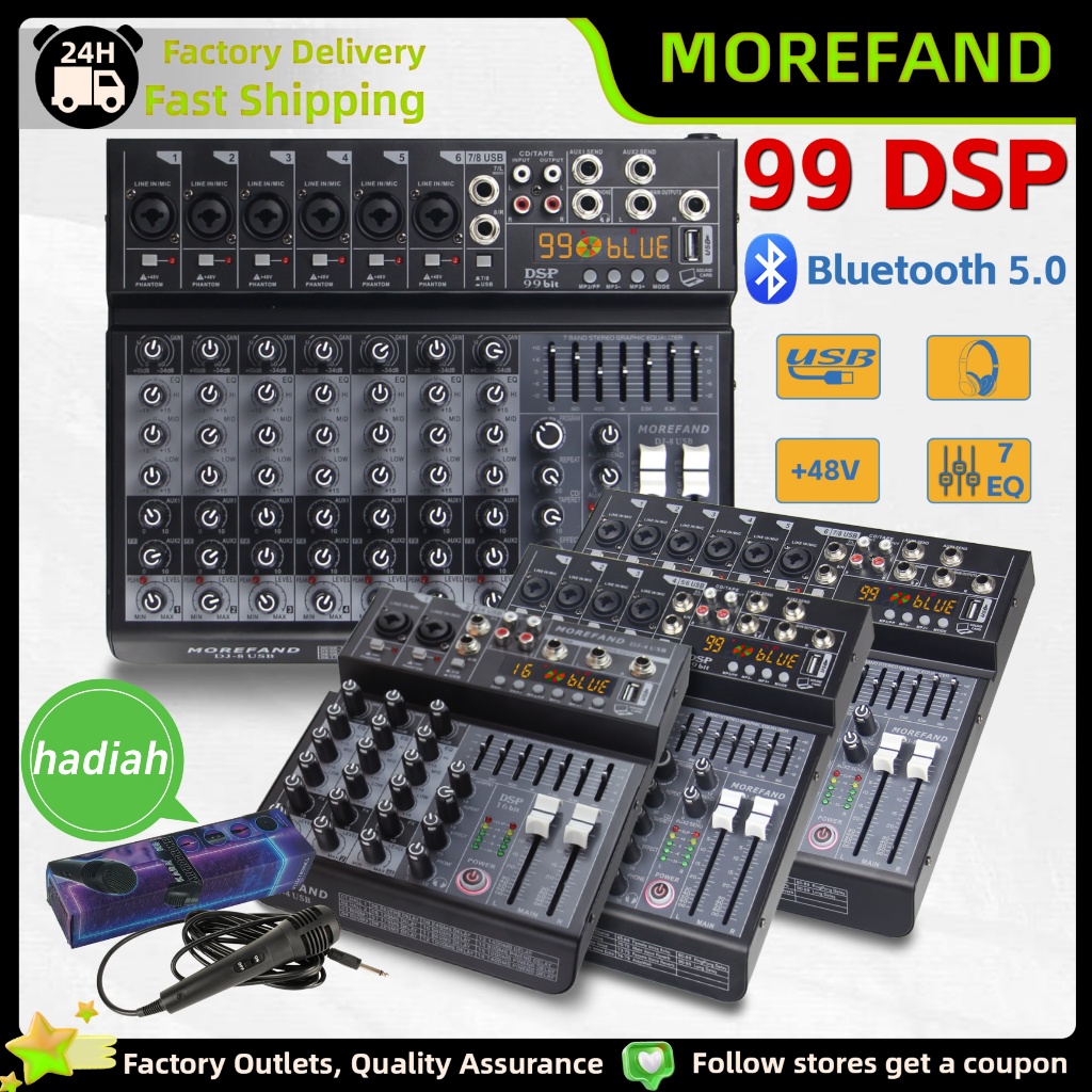 Jual MOREFAND MIXER AUDIO MICROVERB BEST4/BEST 4 BETTER 4 4CH EFFECT ...