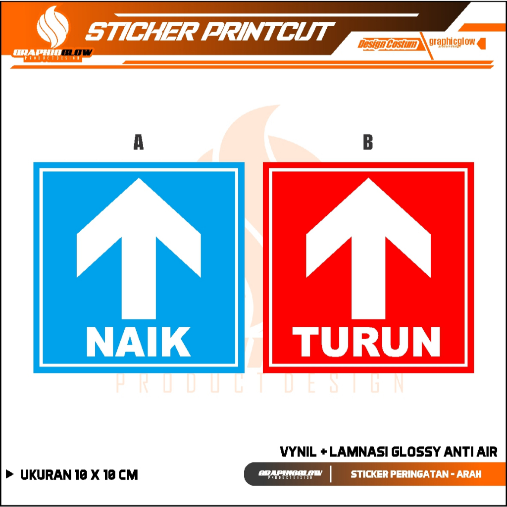 Jual STICKER STIKER TANGGA TANDA PANAH NAIK TURUN K3 SAFETY KUAT TAHAN ...