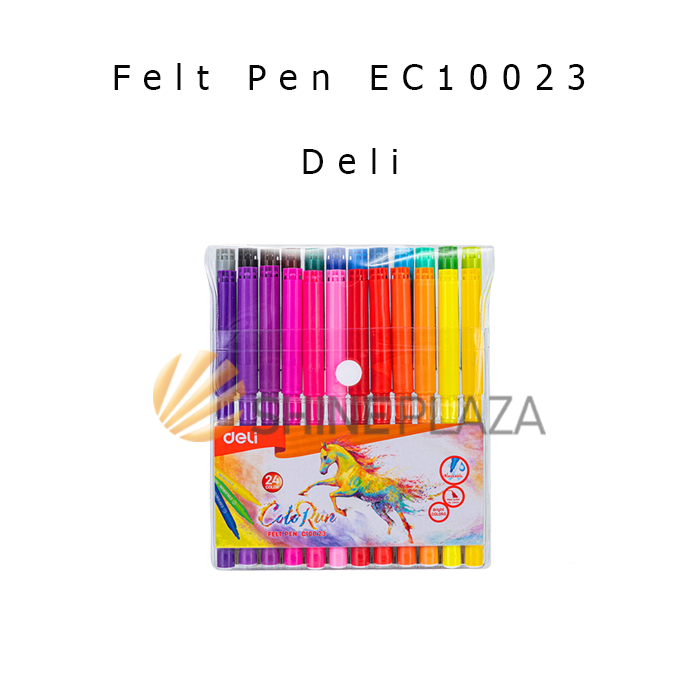 Jual Felt Color Pen 24 Colors Deli EC10023 - Spidol 24 Warna Deli Dapat ...