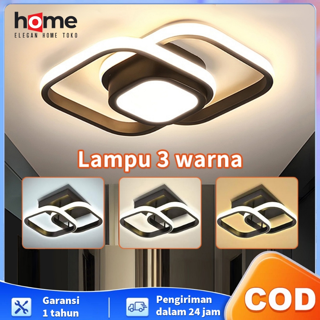 Jual E.HOME Lampu Plafon 3 Warna LED Ceiling Light Lampu Hias Rumah ...