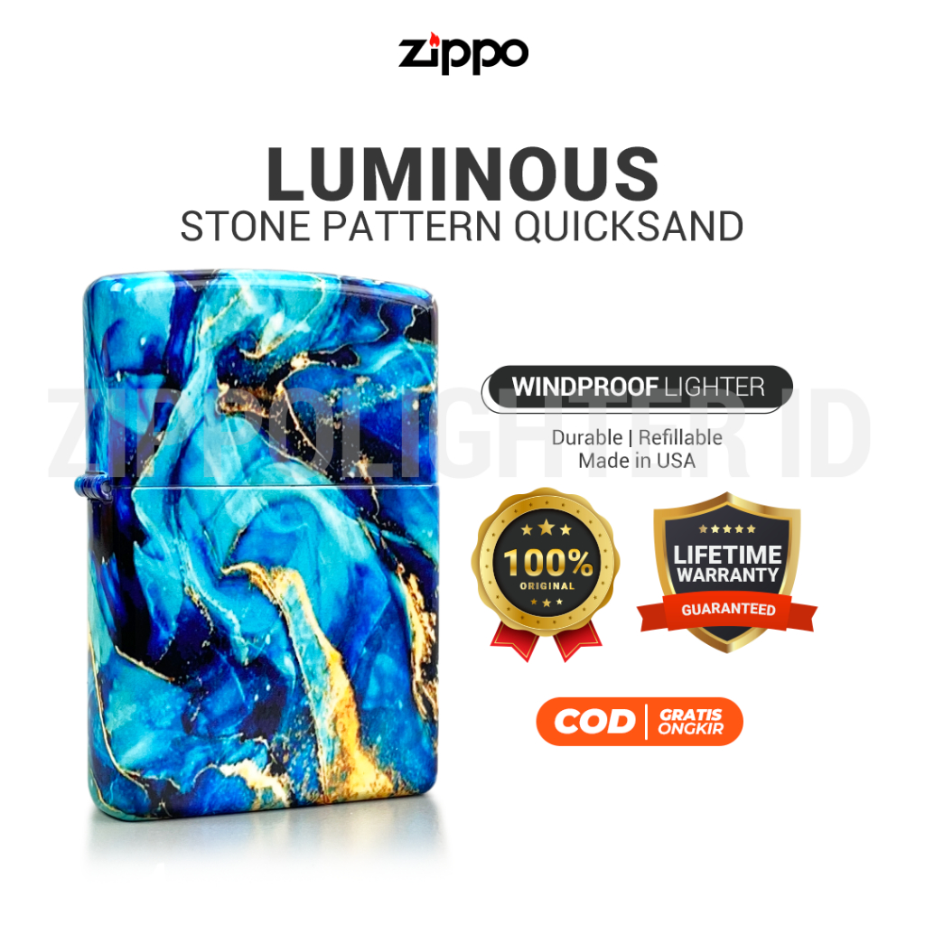 Jual Korek Api Zippo Luminous Stone Pattern Quicksand | Shopee Indonesia