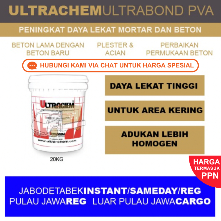 Jual Ultrachem Bond PVA UltrachemBond PVA Bonding Agent PAIL 20 kg | Shopee Indonesia