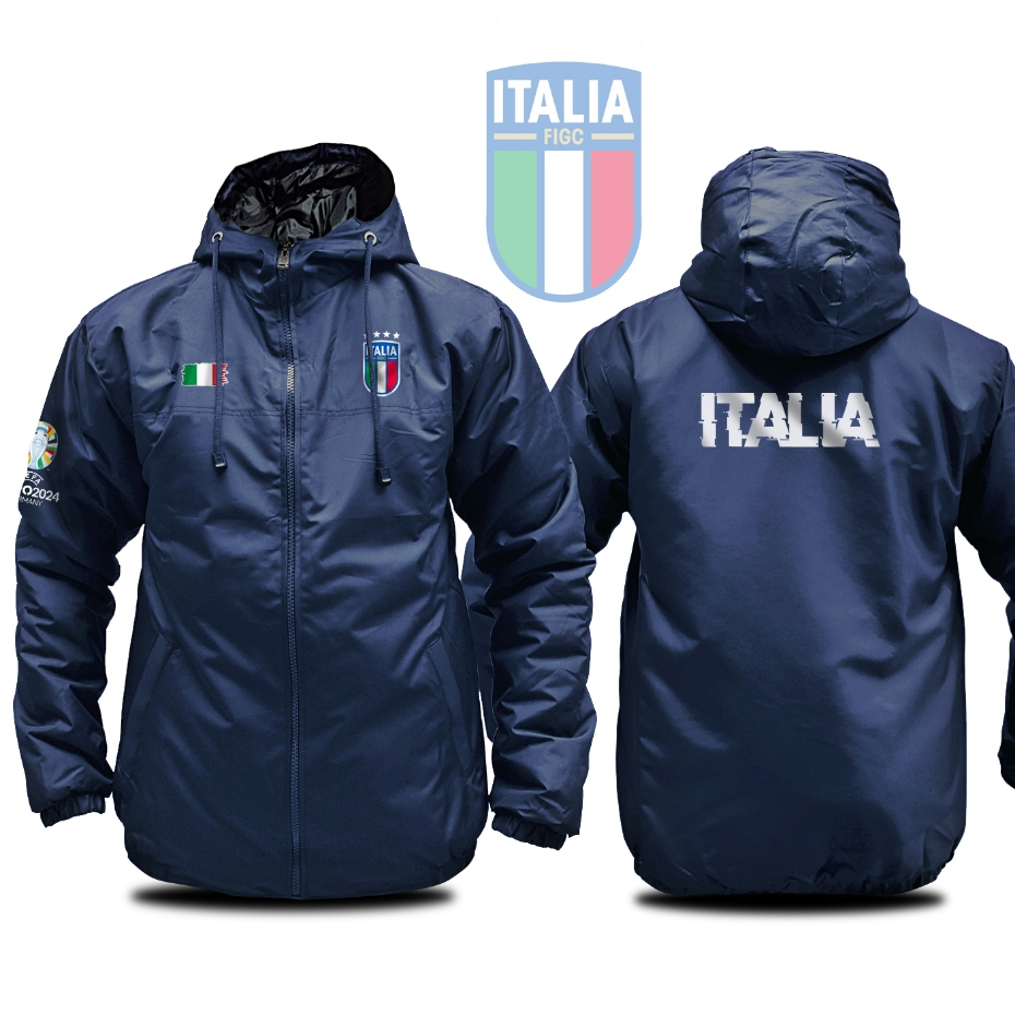 Jual JAKET TIMNAS ITALIA Jaket Pria Bola Euro 2024 Parasut Semi WF ...