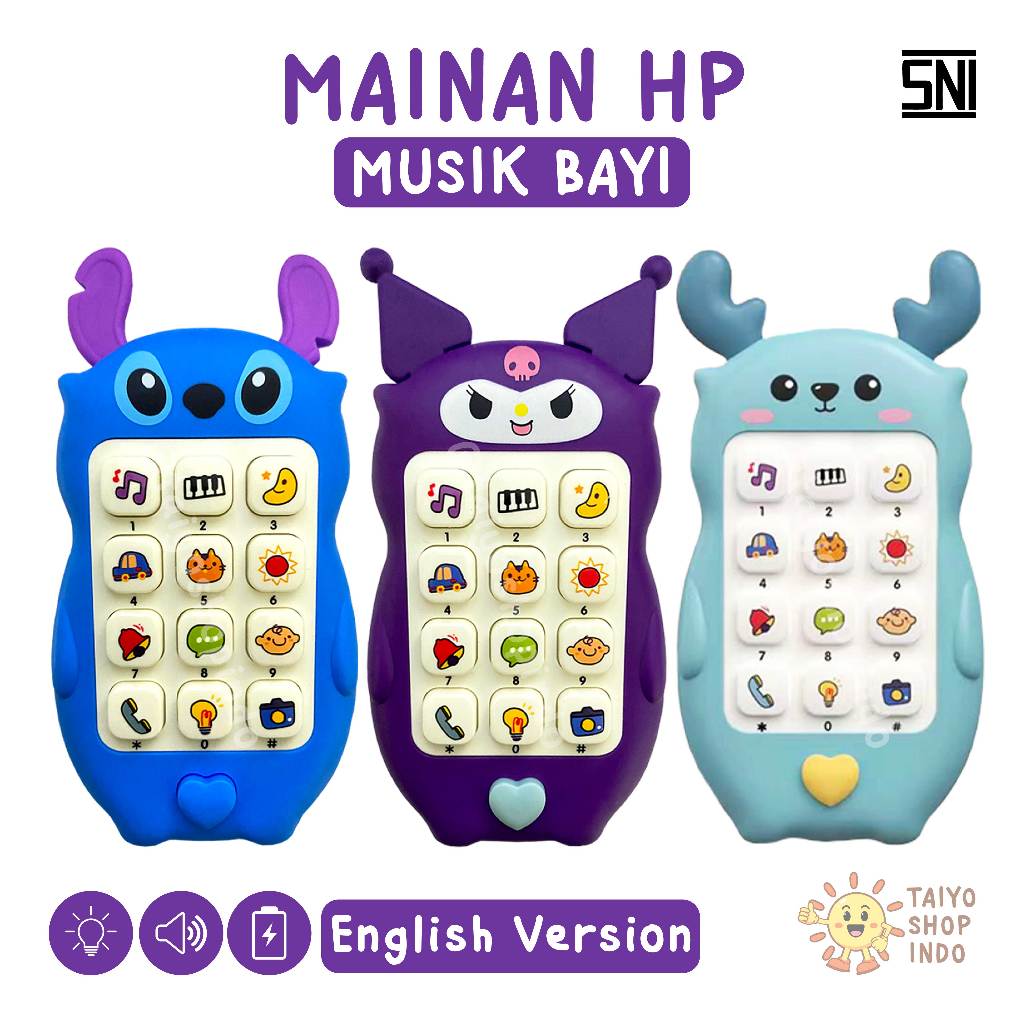 Jual TAIYO Mainan Bayi HP Baby Music Phone Puzzle Mobile Ponsel Musik ...