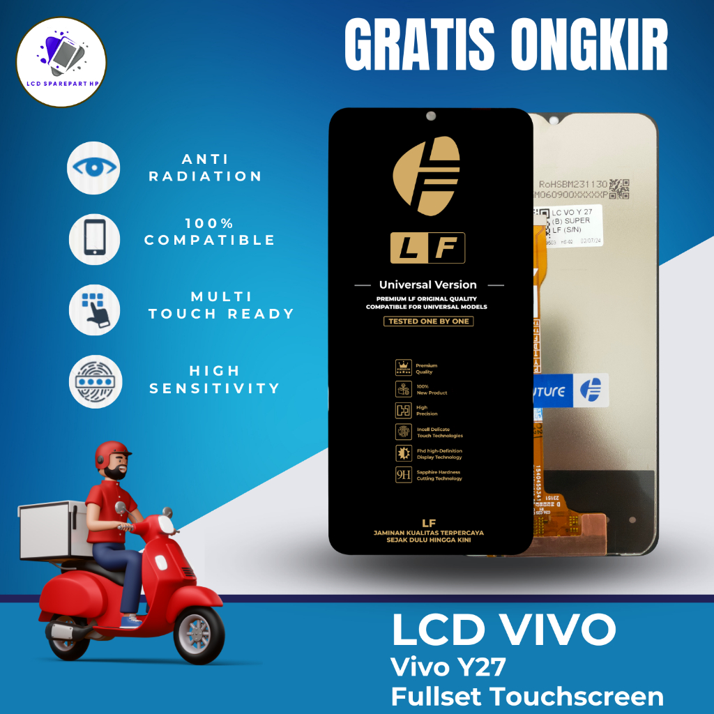 Jual (GARANSI LEM) LCD Vivo Y27 / Y27S Fullset Touchscreen | Shopee ...